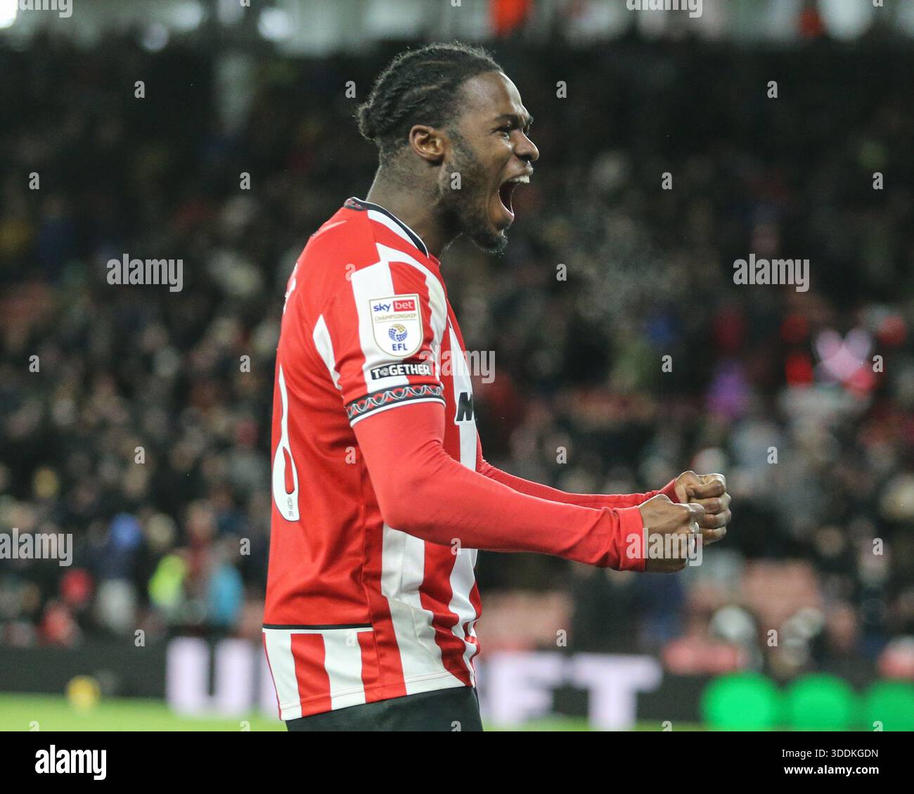 Femi Seriki of Sheffield United celebrates during the Sky Bet ...