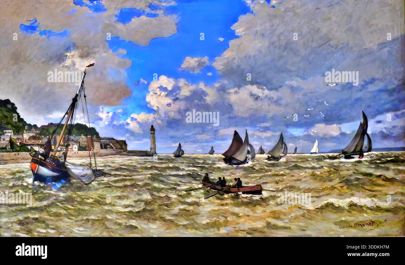 Mouth of the Seine Honfleur Claude Monet 1865 oil on canvas river mouth ...