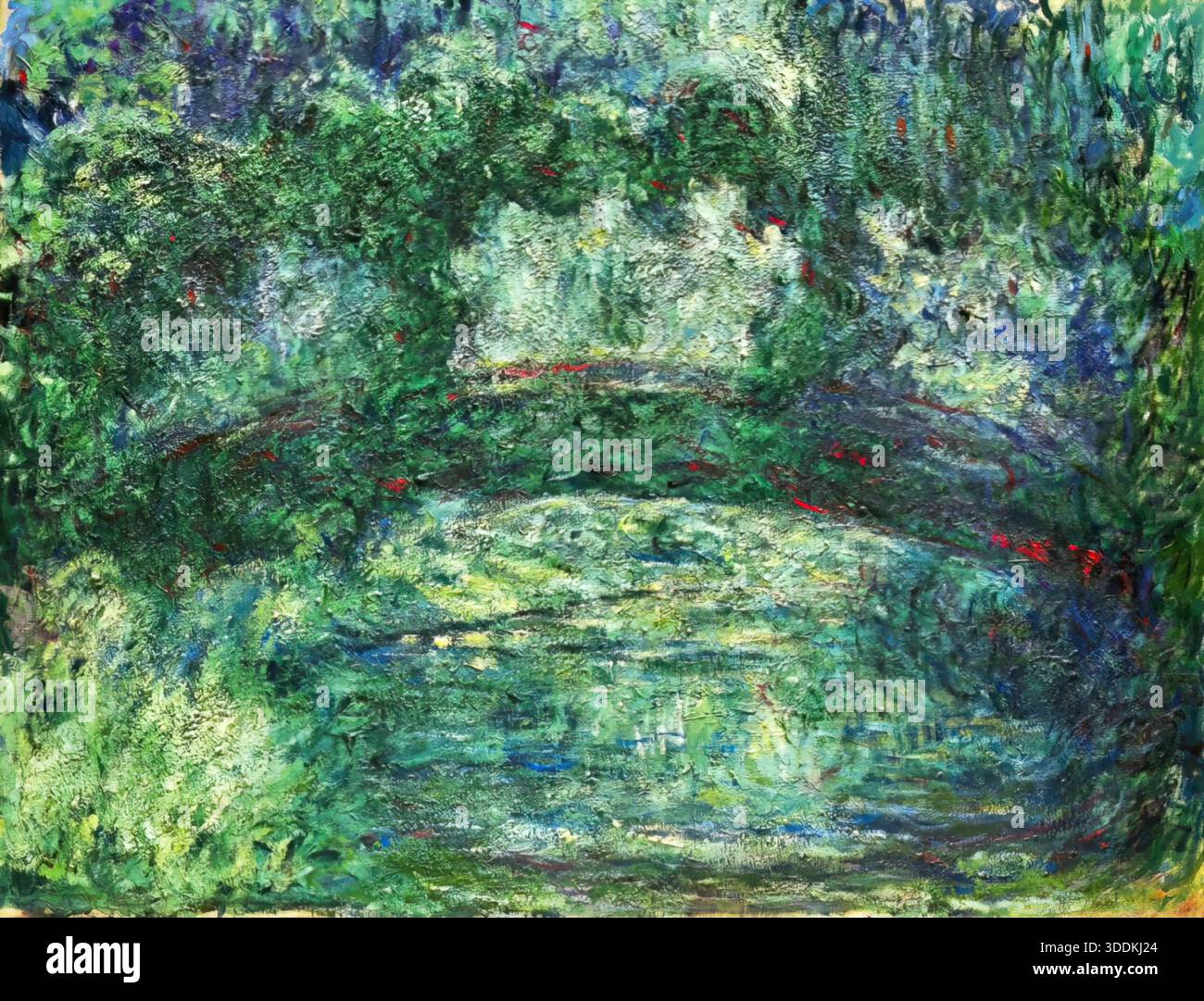 The Japanese Bridge Claude Monet 1918-1924 oil on canvas garden bridge ...