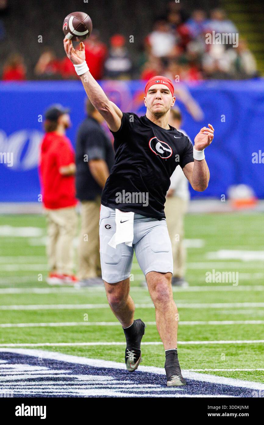 January 01, 2026: Georgia quarterback Gunner Stockton (14) during ...