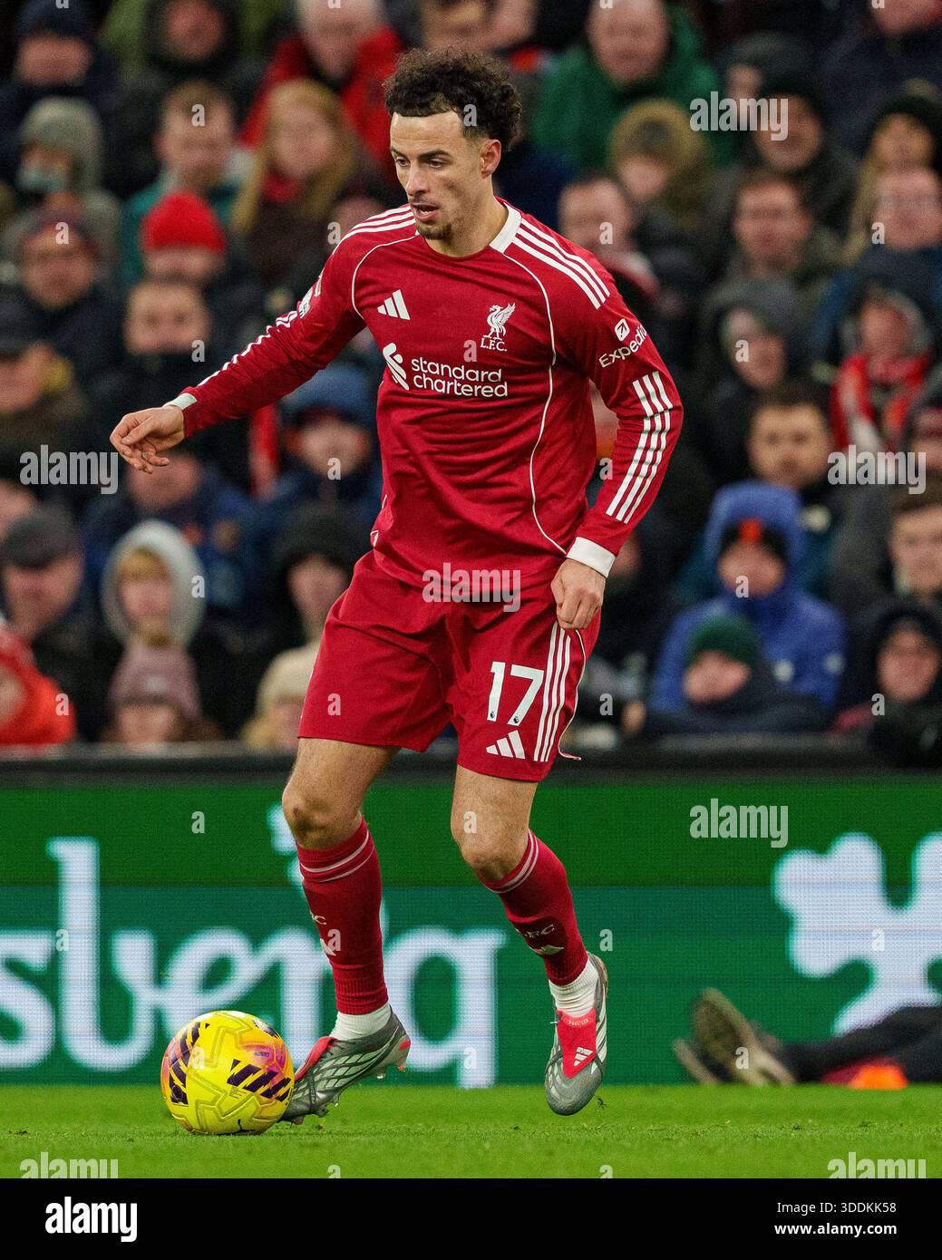 Curtis Jones of Liverpool in action during the Premier League match ...