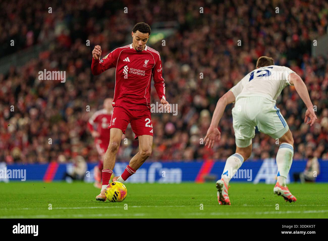Hugo Ekitike of Liverpool in action during the Premier League match ...