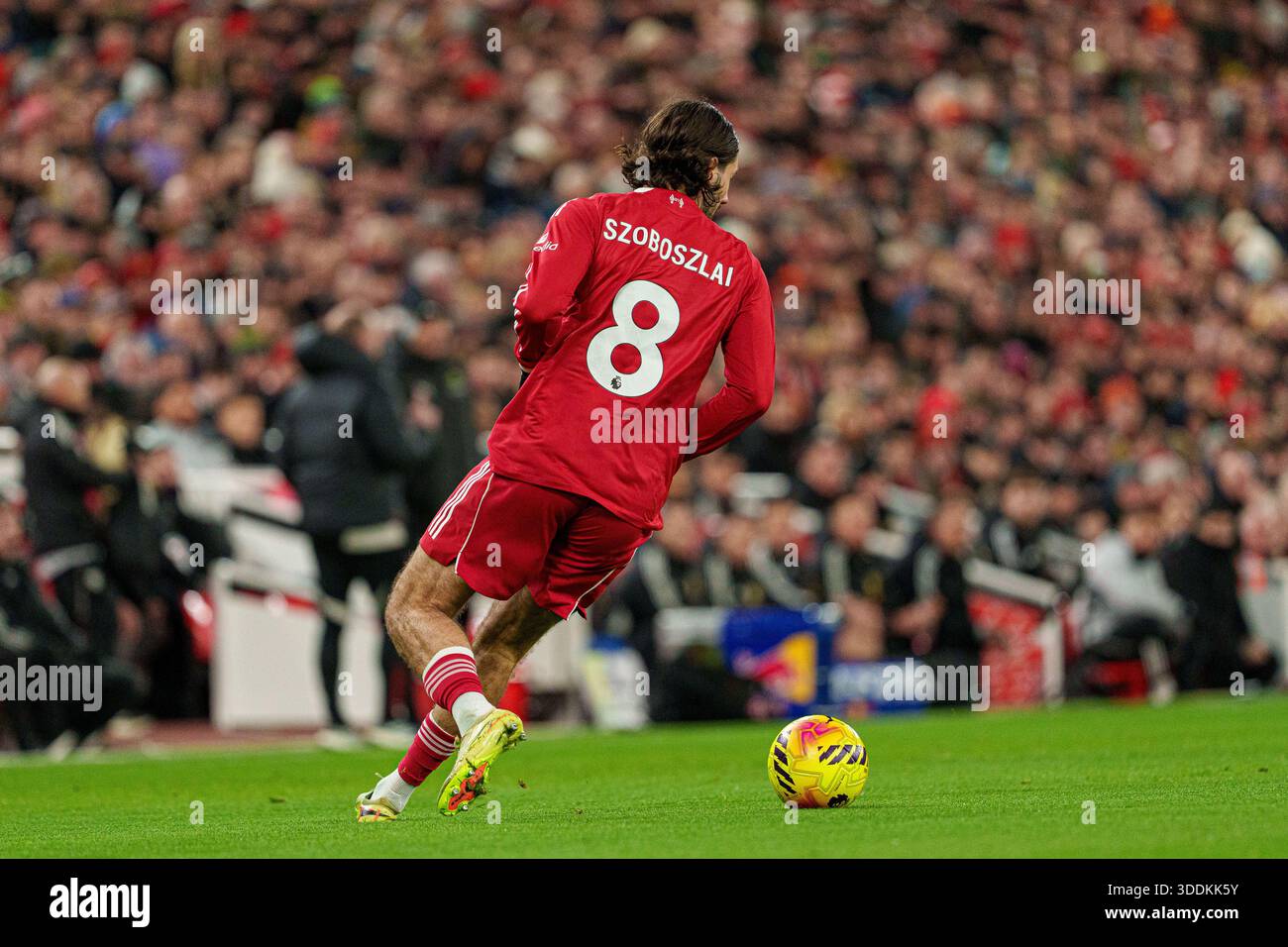 Liverpool's Dominik Szoboszlai in action during the Premier League ...
