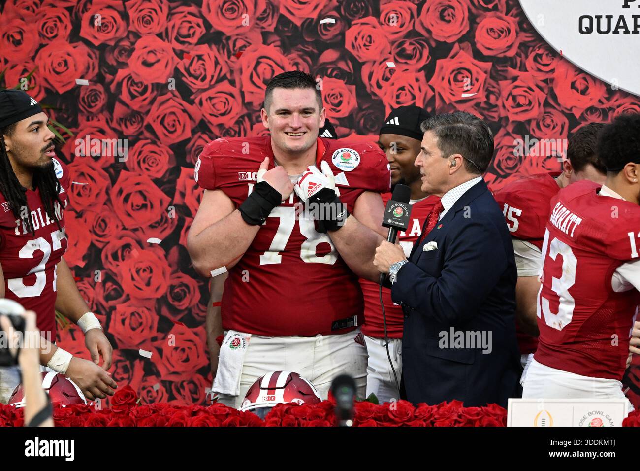 PASADENA, CA - JANUARY 01: Rose Bowl MVP OL Pat Coogan #78 of the ...