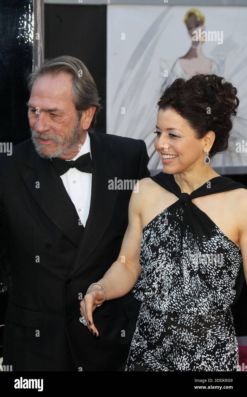 HOLLYWOOD, CA - FEBRUARY 24: Tommy Lee Jones Dawn Laurel-Jones arrives ...