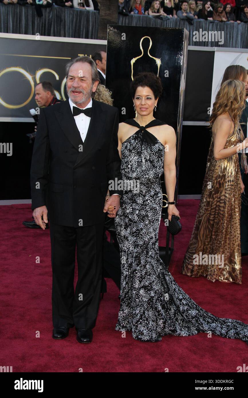 HOLLYWOOD, CA - FEBRUARY 24: Tommy Lee Jones Dawn Laurel-Jones arrives ...