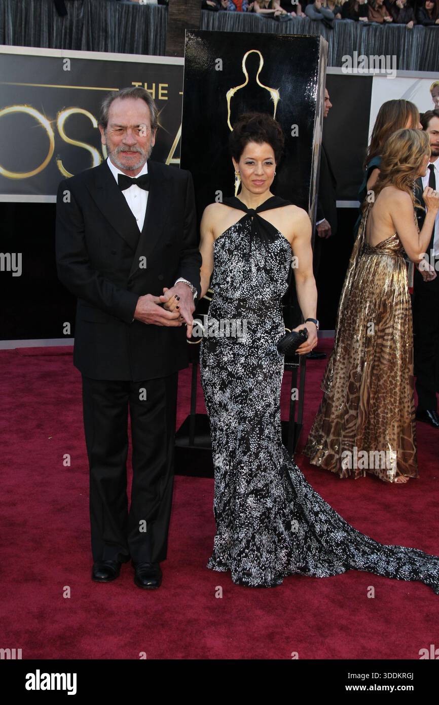 HOLLYWOOD, CA - FEBRUARY 24: Tommy Lee Jones Dawn Laurel-Jones arrives ...