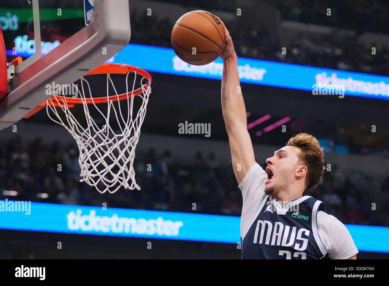 Dallas Mavericks forward Cooper Flagg dunks on the Philadelphia 76ers ...