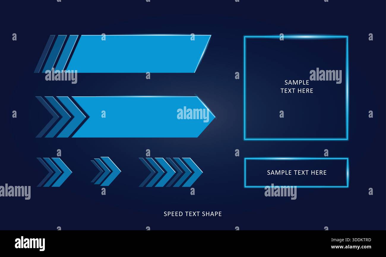 Blue tech speed shapes Stock Vector Images - Alamy