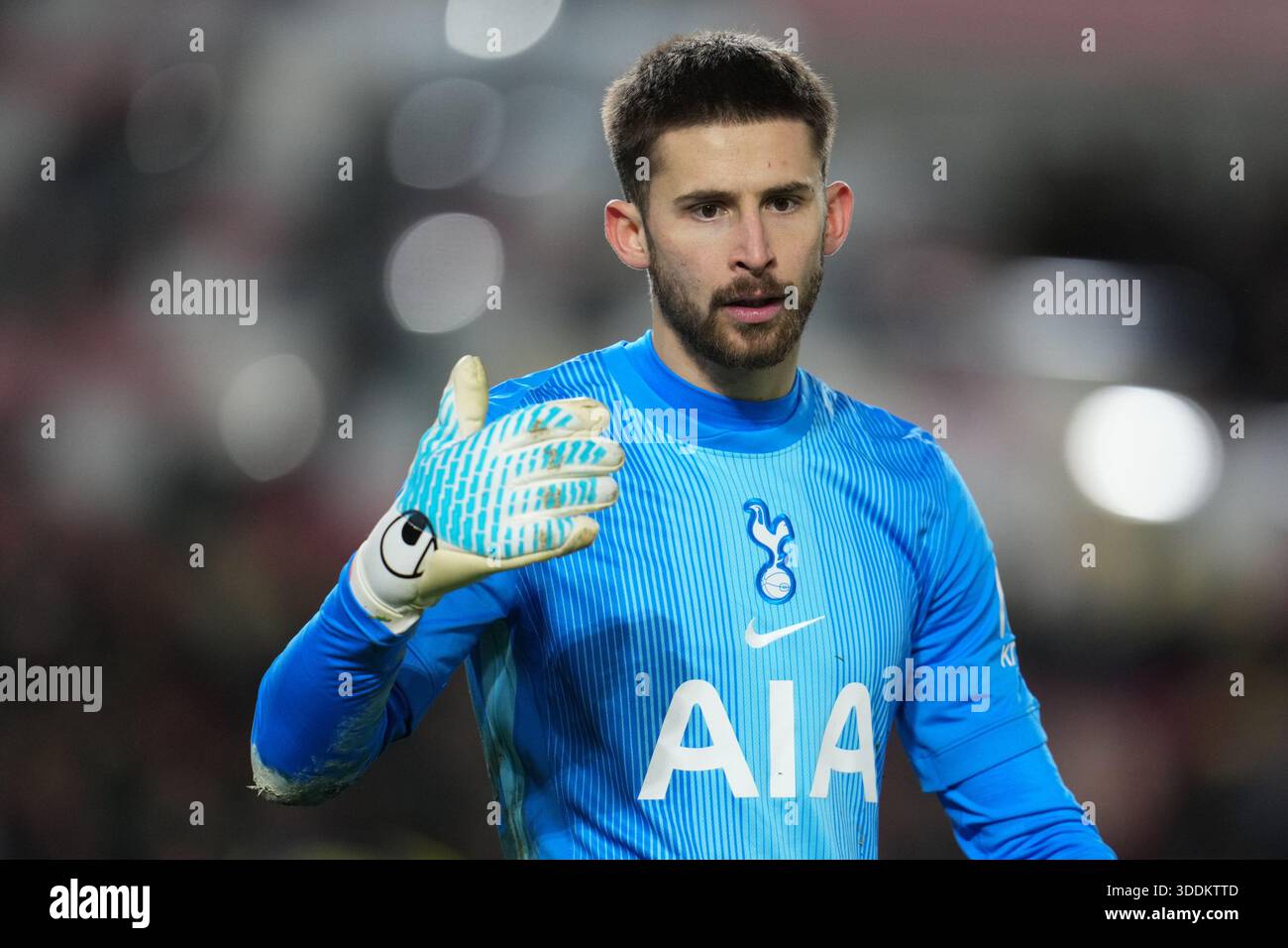 Guglielmo Vicario of Tottenham Hotspur during the Premier League match ...
