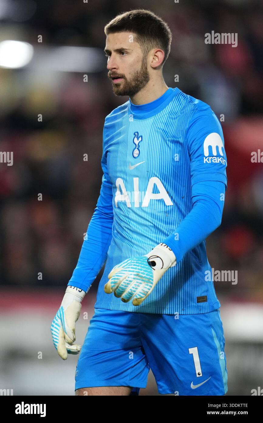 Guglielmo Vicario of Tottenham Hotspur during the Premier League match ...