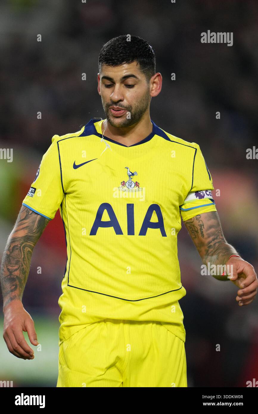 Cristian Romero of Tottenham Hotspur during the Premier League match ...