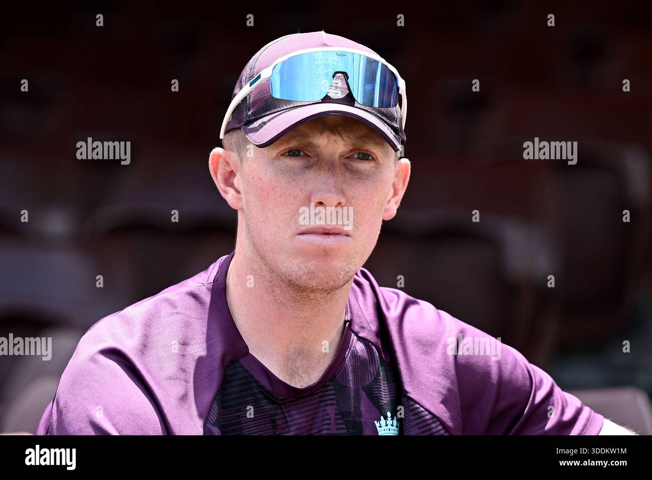 Zak Crawley looks on during an England Cricket team training session at ...