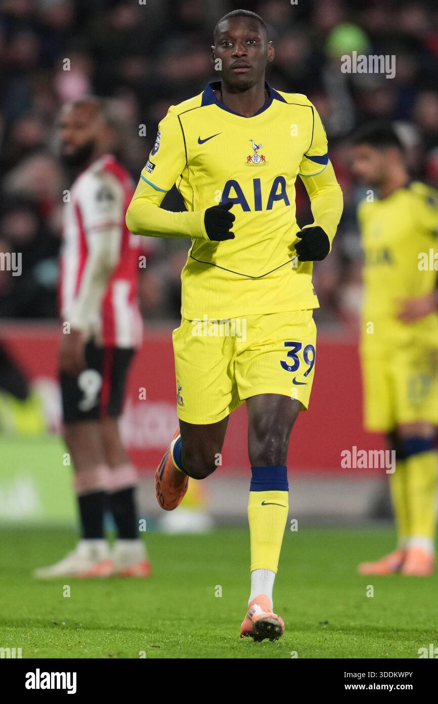 Randal Kolo Muani of Tottenham Hotspur comes on during the Premier ...