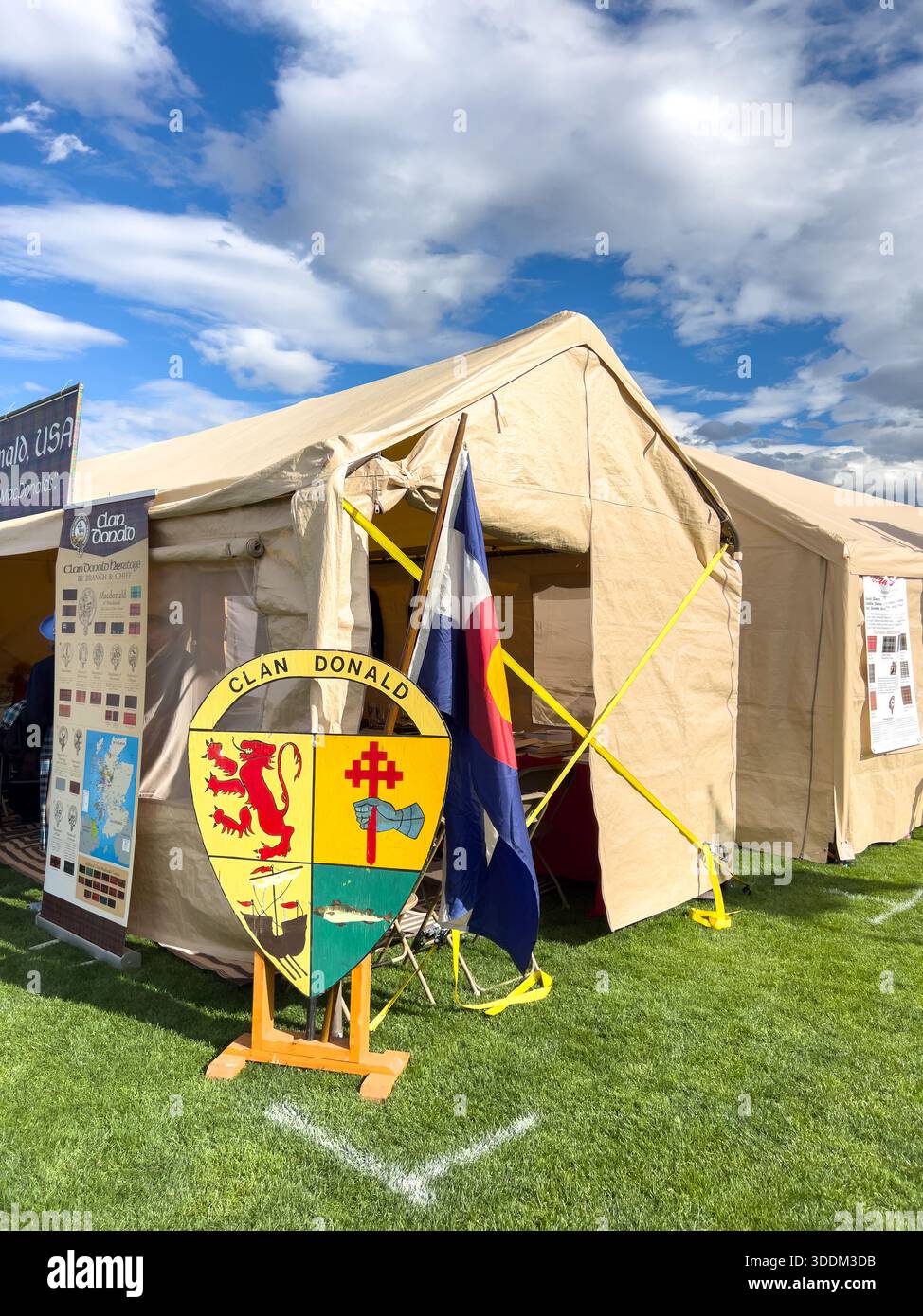 Sedalia, CO, Usa-September 21, 2025 - A colorful shield stands on a ...