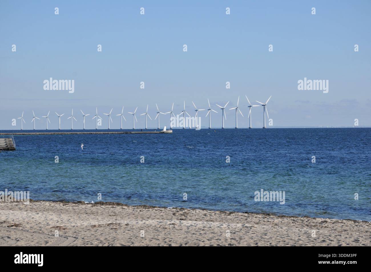 Kastrup/Copenhagen /Denmark/06 April 2023/Wind trubines on danish shore ...