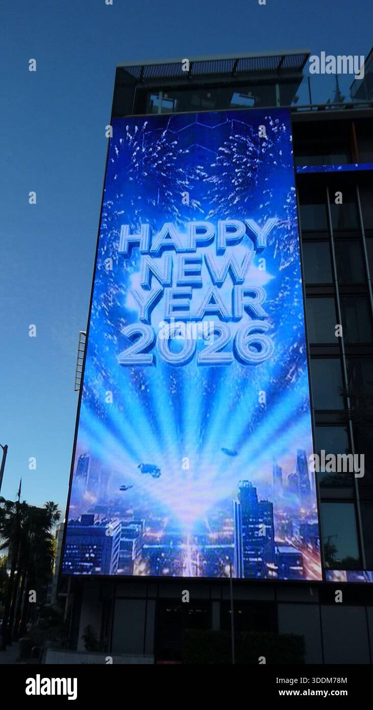 Los Angeles, California, USA 1st January 2026 Happy New Year 2026 ...