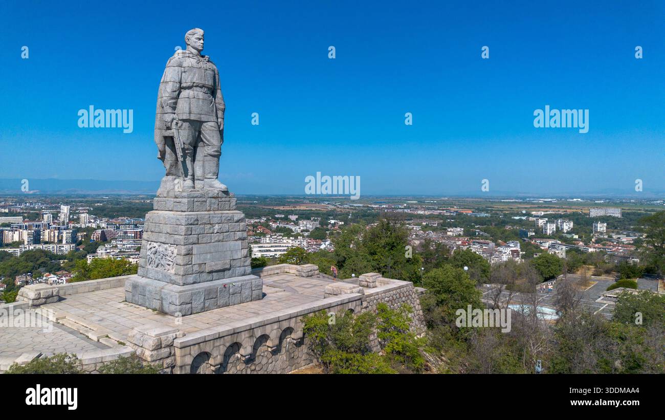 Bulgaria, Plovdiv - 03 August 2025: Alyosha monument, concrete statue ...