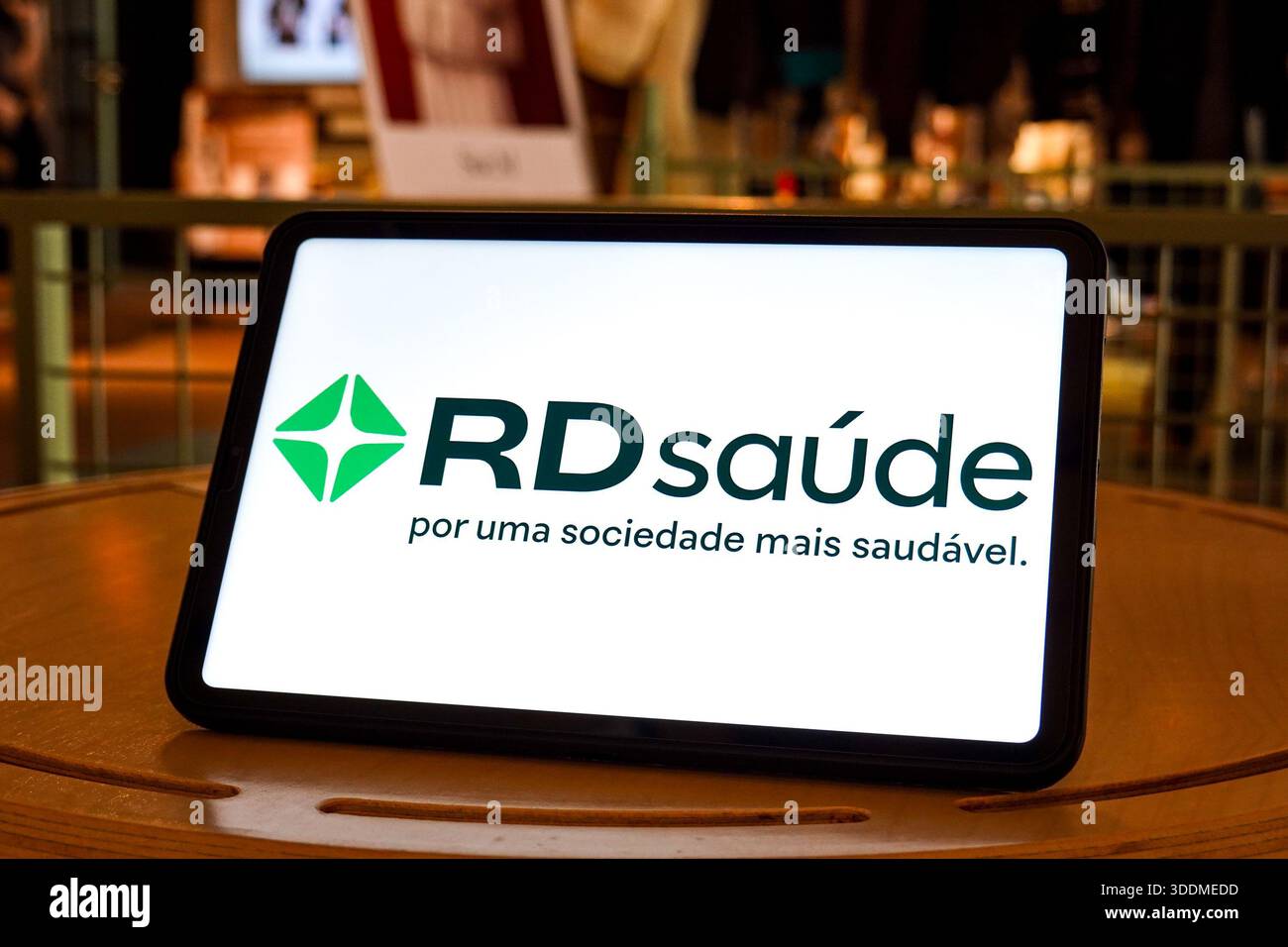 In this photo illustration, the logo of RD Saúde is displayed on the ...