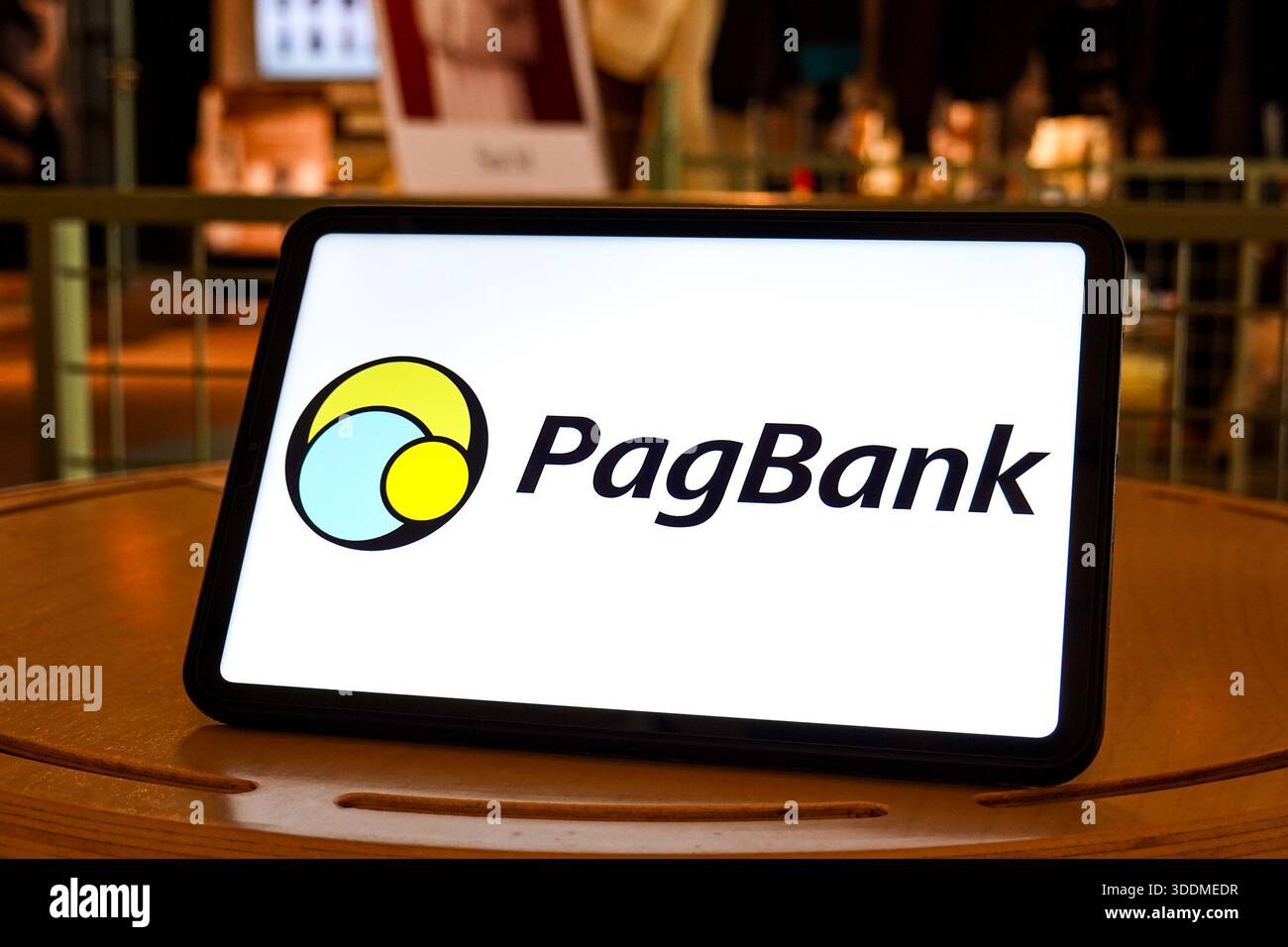 In this photo illustration, the logo of PagBank is displayed on the ...