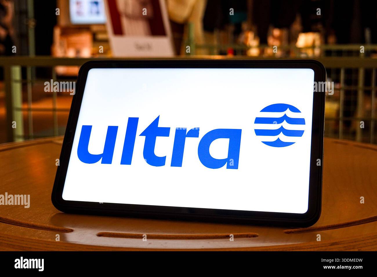 In this photo illustration, the logo of Ultra is displayed on the ...