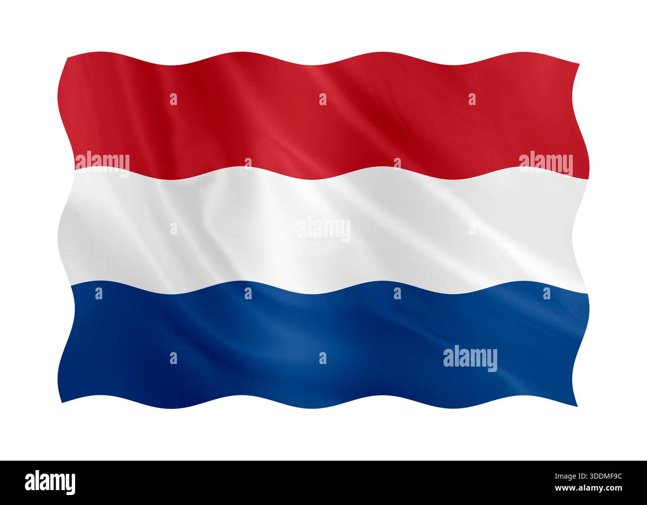 Digital composite. Flag of The Netherlands waving with a fabric overlay ...