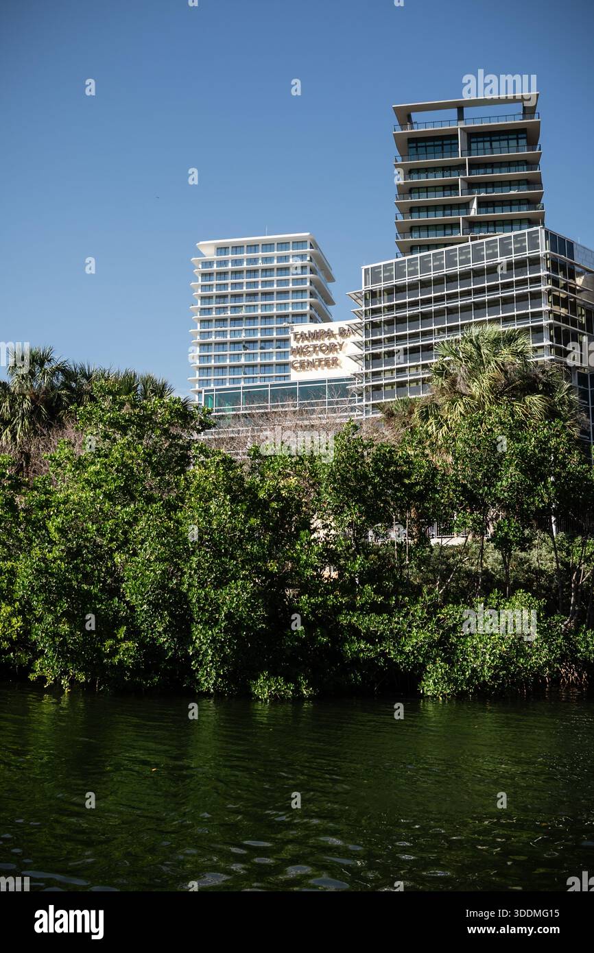 Tampa Bay history center building from bay Stock Photo - Alamy