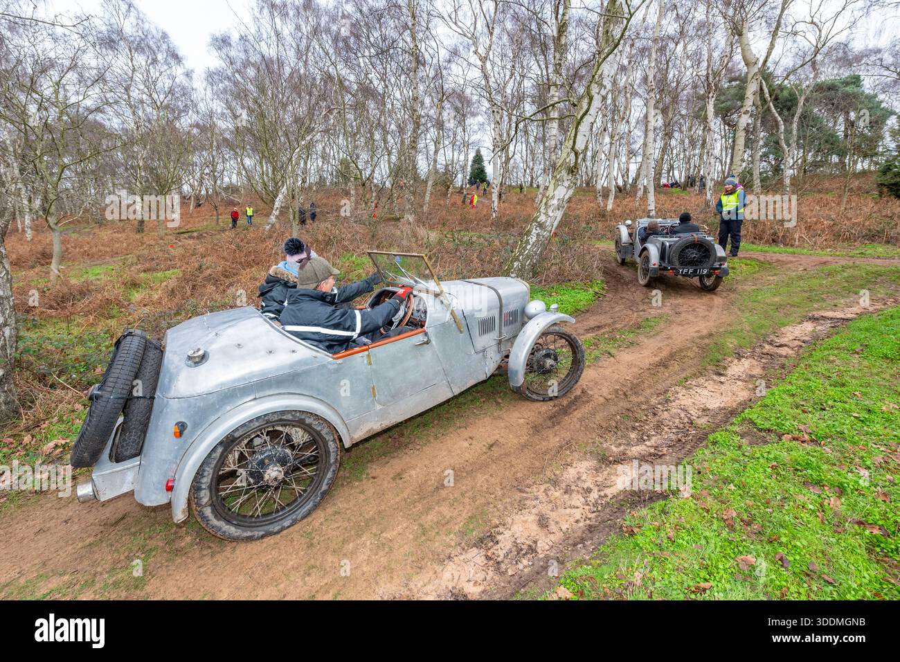 The Pre War Austin 7 car club members taking part in the Dave Wilcox ...