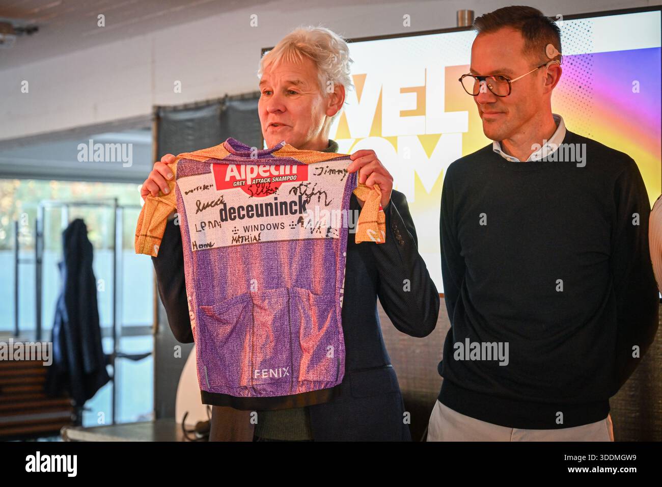 Guy Fransen and Minister Rob Beenders pictured during a press ...