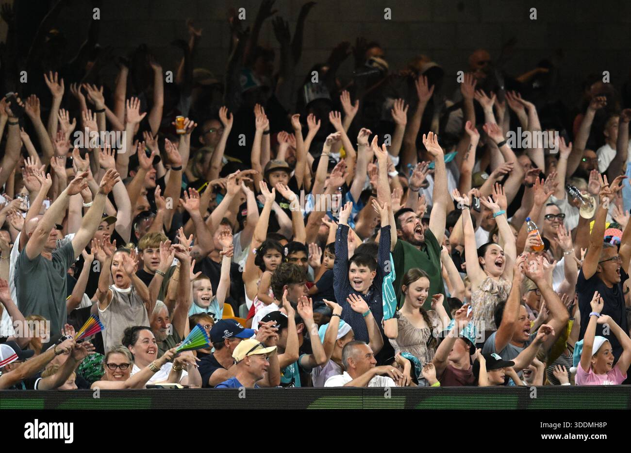 Fans are seen during the BBL match between the Brisbane Heat and the ...