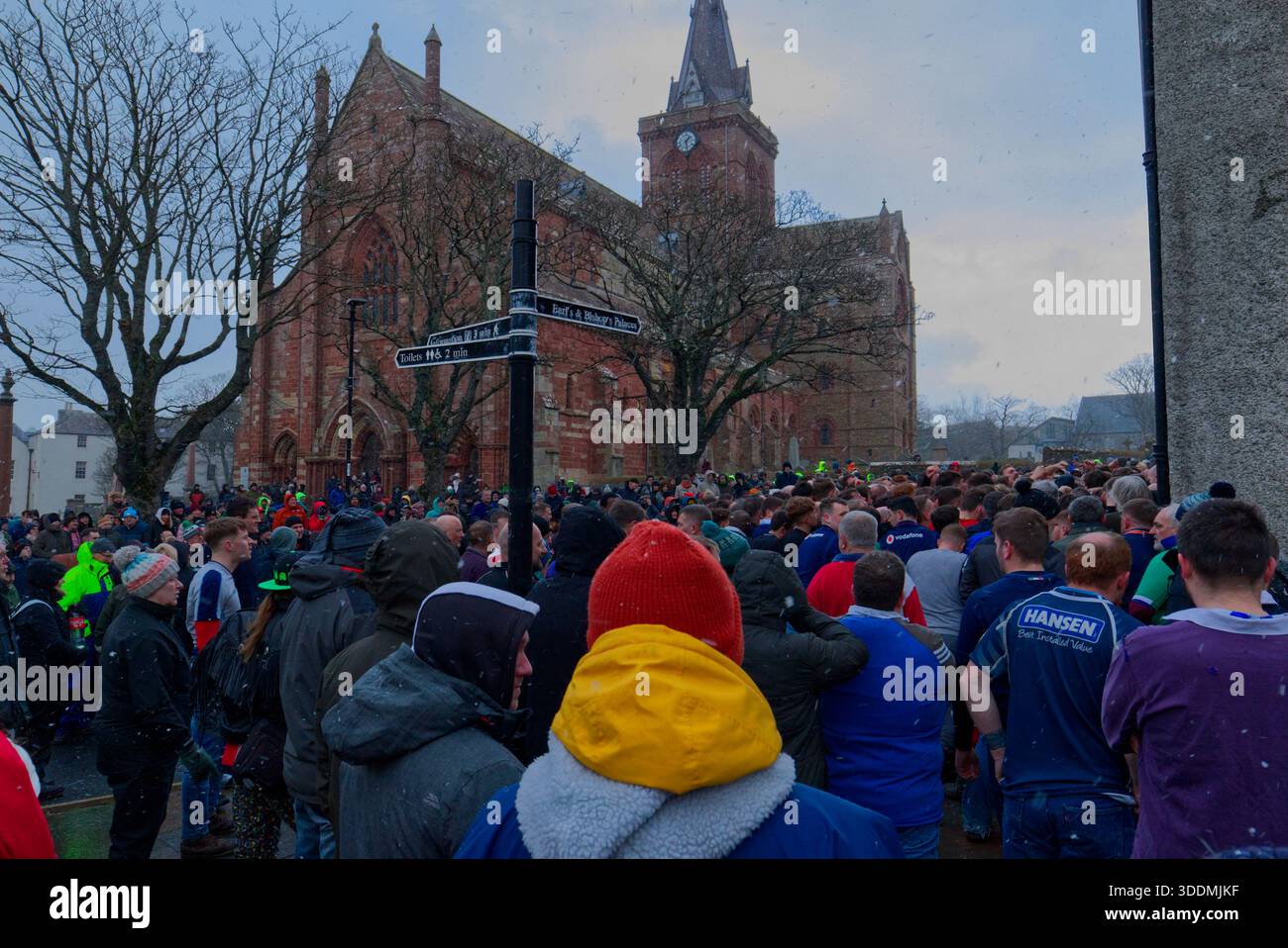 New Year 2026 Ba game, Kirkwall, Orkney Stock Photo - Alamy