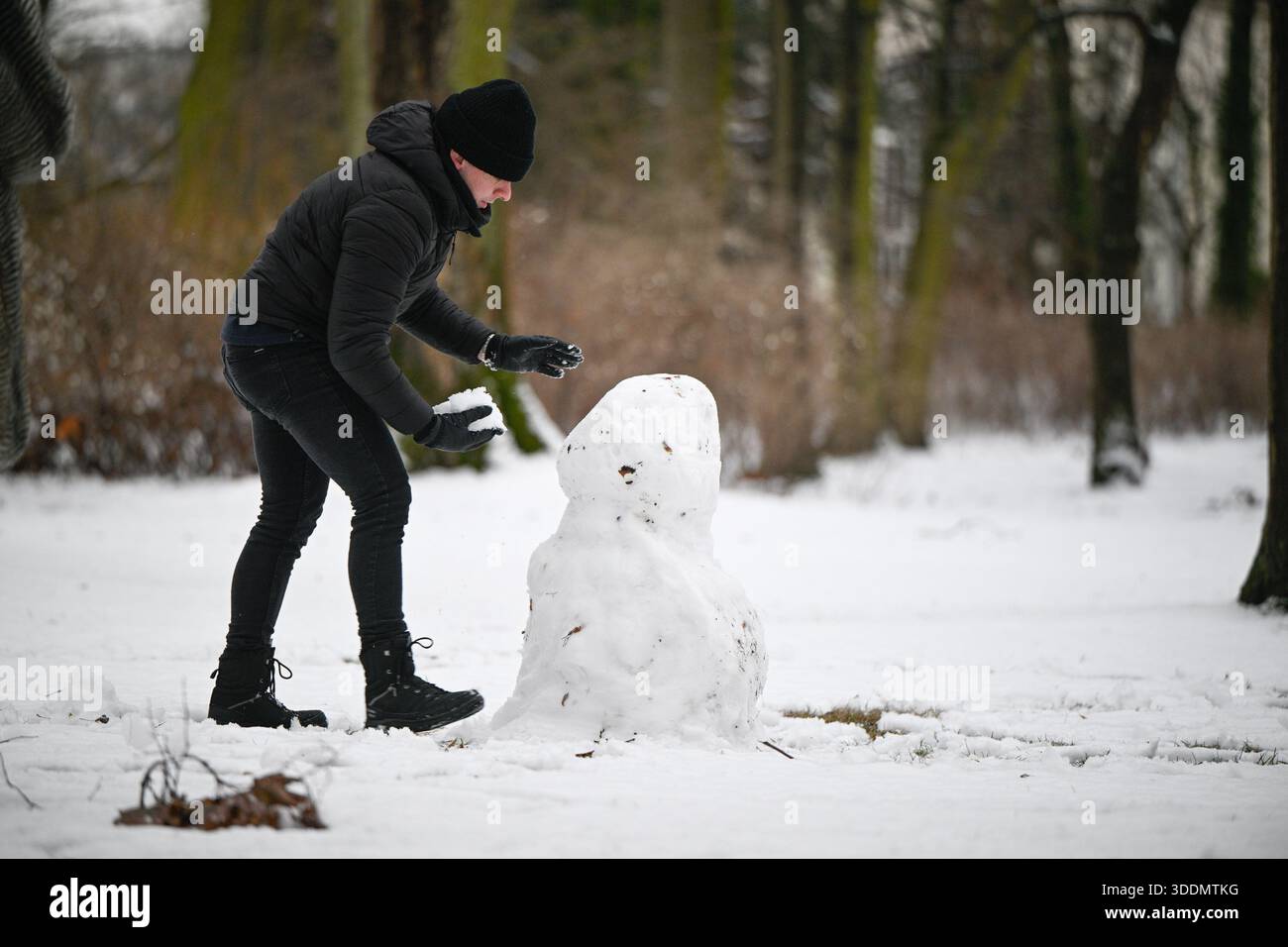 Scenes of the city covered in snow are seen in this file photo taken in ...