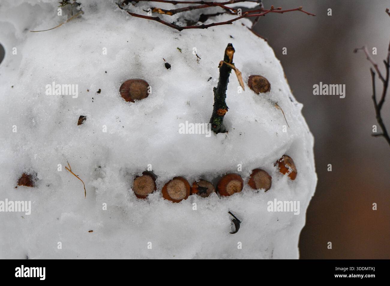 Scenes of the city covered in snow are seen in this file photo taken in ...