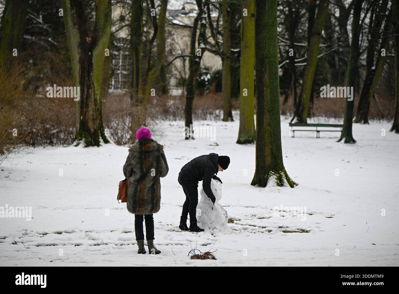 Scenes of the city covered in snow are seen in this file photo taken in ...