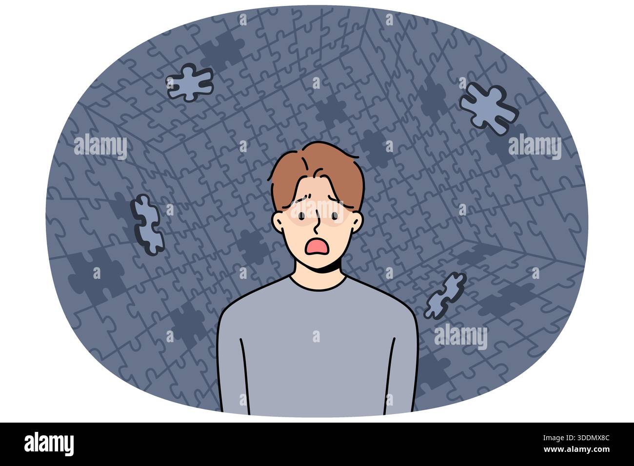 Depressed man screams during hi-res stock photography and images - Alamy