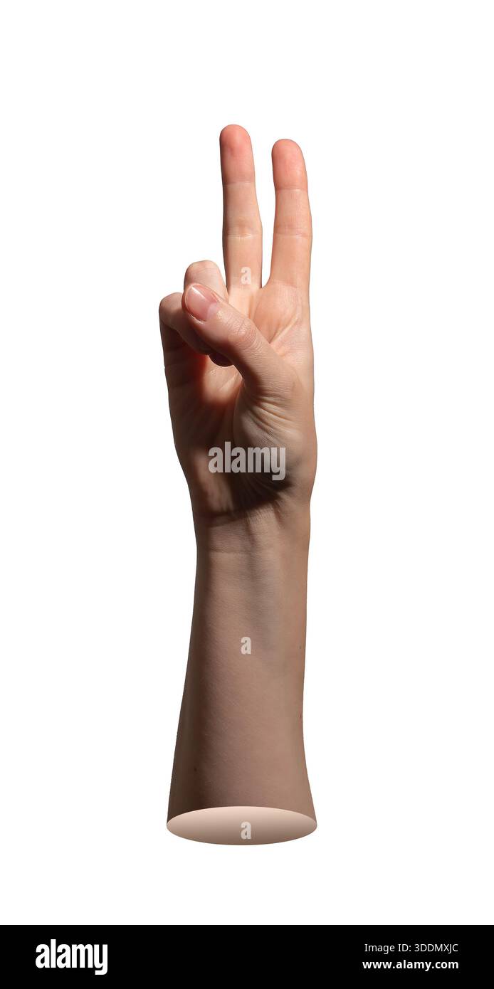 Raised arm peace sign Cut Out Stock Images & Pictures - Alamy