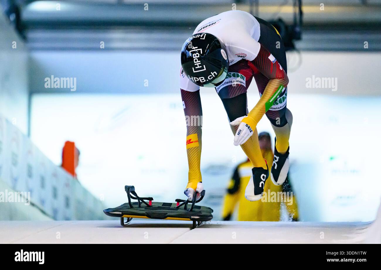 02 January 2026, North Rhine-Westphalia, Winterberg: Skeleton: World ...