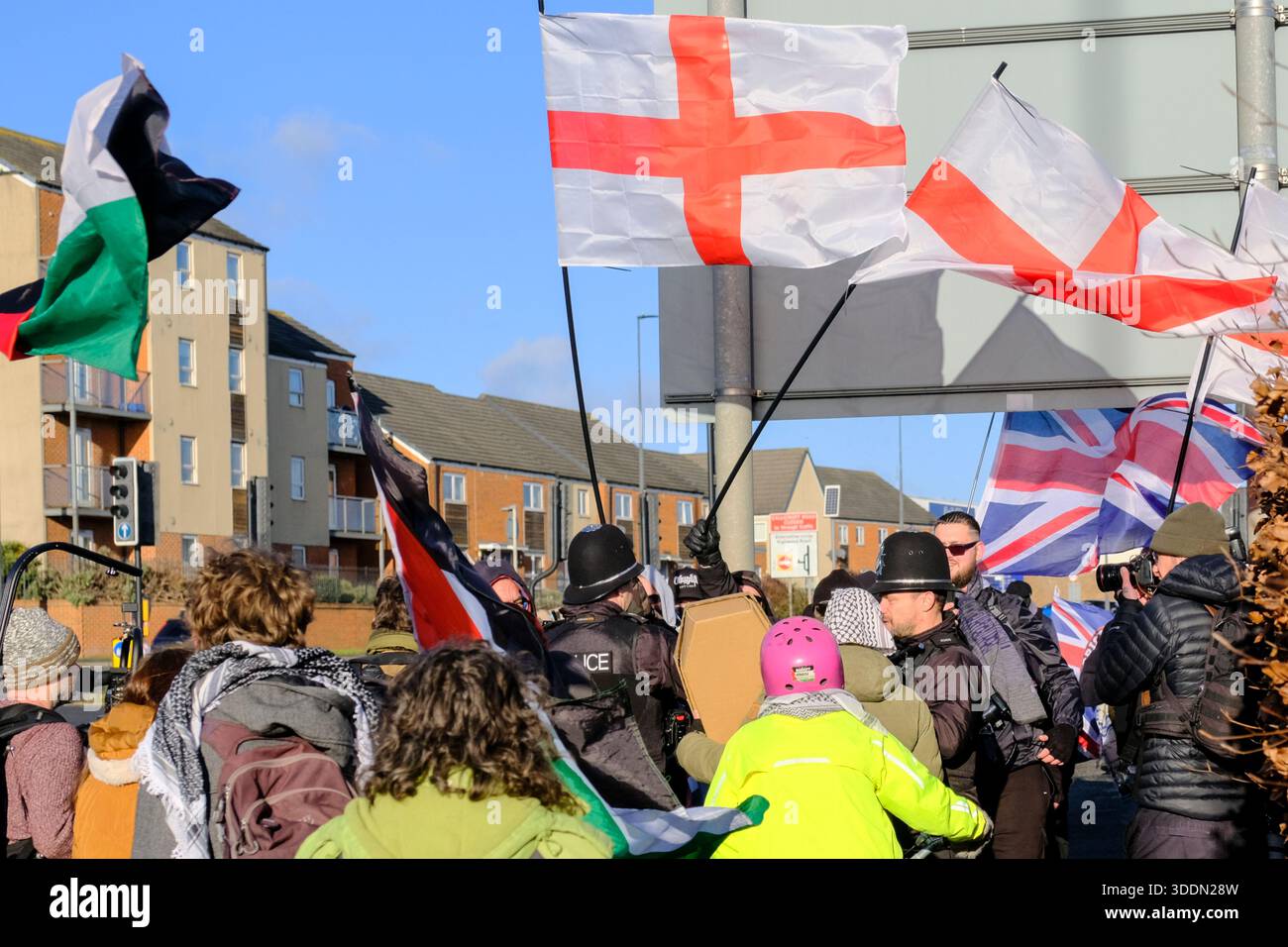 Bristol, UK. 2nd January 2026. Pro Palestine activists march from the ...