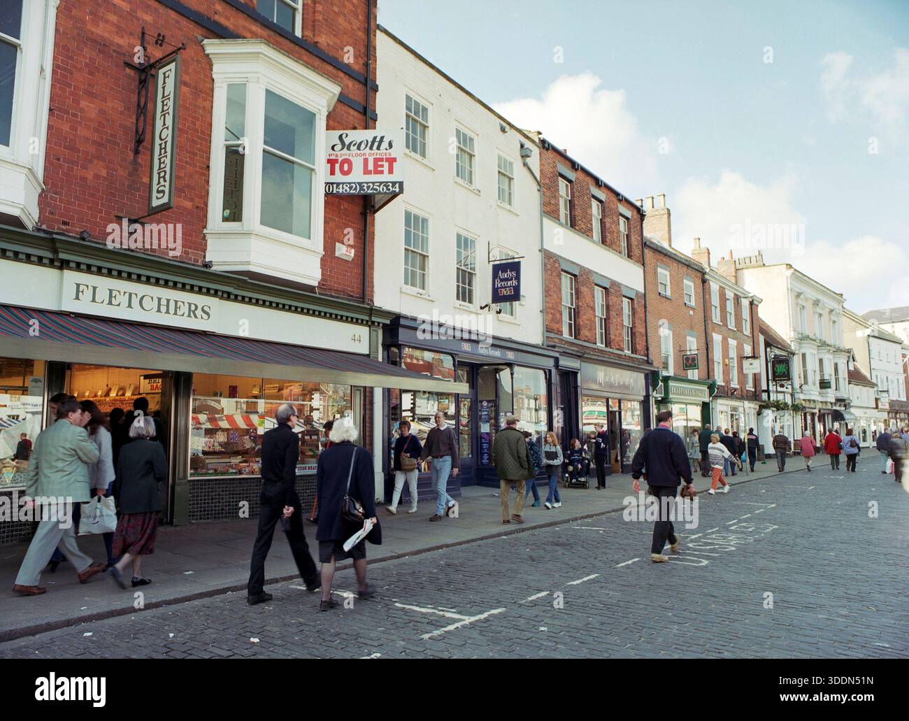 People out shopping in beverley town centre hi-res stock photography ...