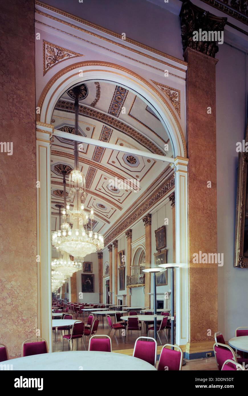 The magnificent period interior of Liverpool Town Hall, in 1999 ...