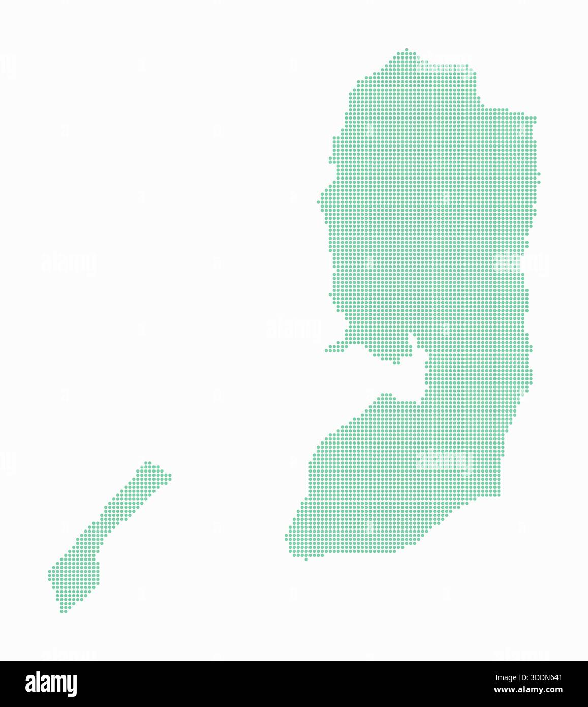Palestine dotted map. Digital style map of the country on white ...