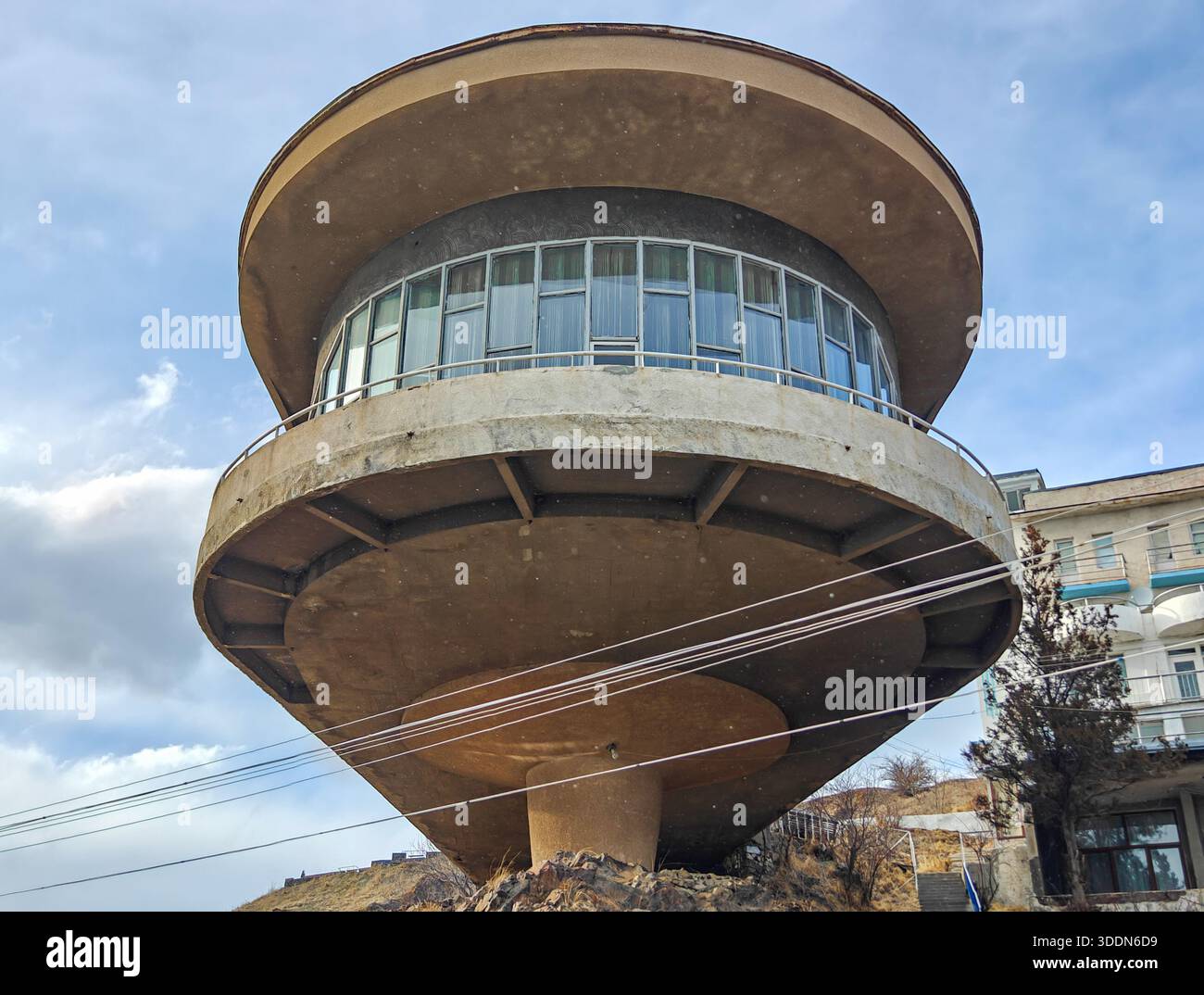 Built on the shores of Sevan Lake during URSS, the Writers House is one ...