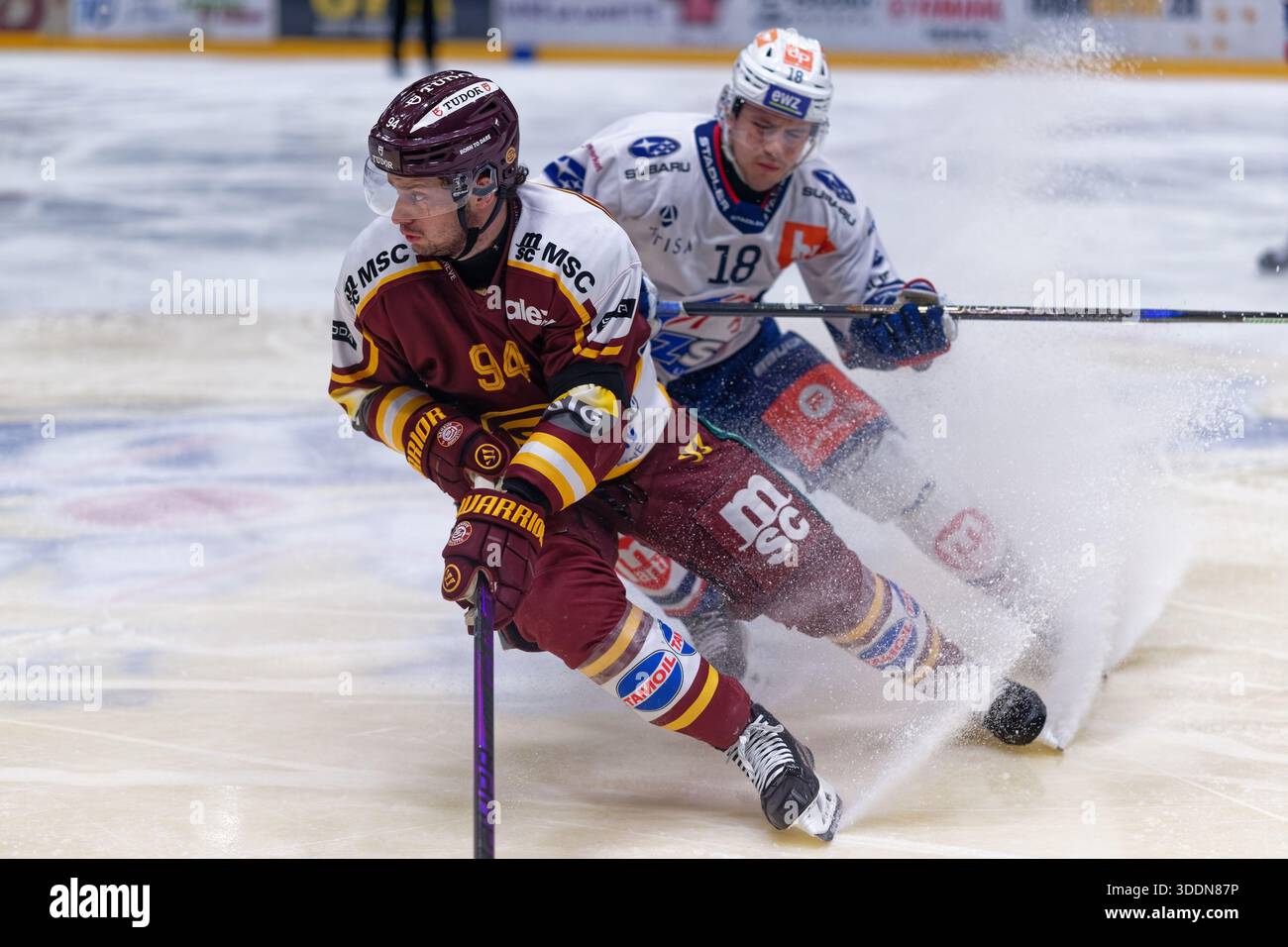 Tim Bozon (94 Geneve-Servette HC) portrait (headshot/close up) during ...