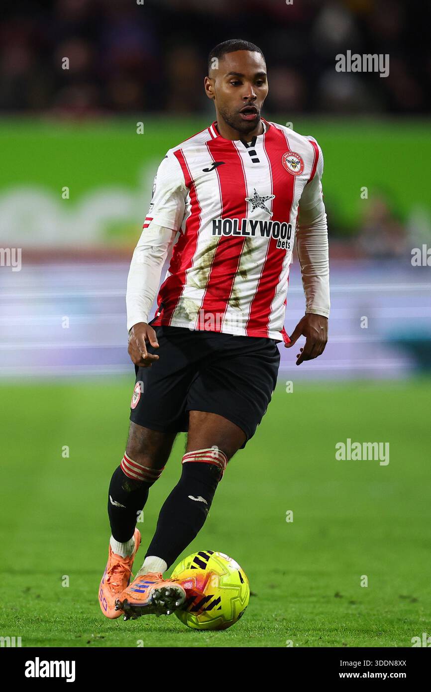 London, England, 1st January 2026. Rico Henry of Brentford during the ...