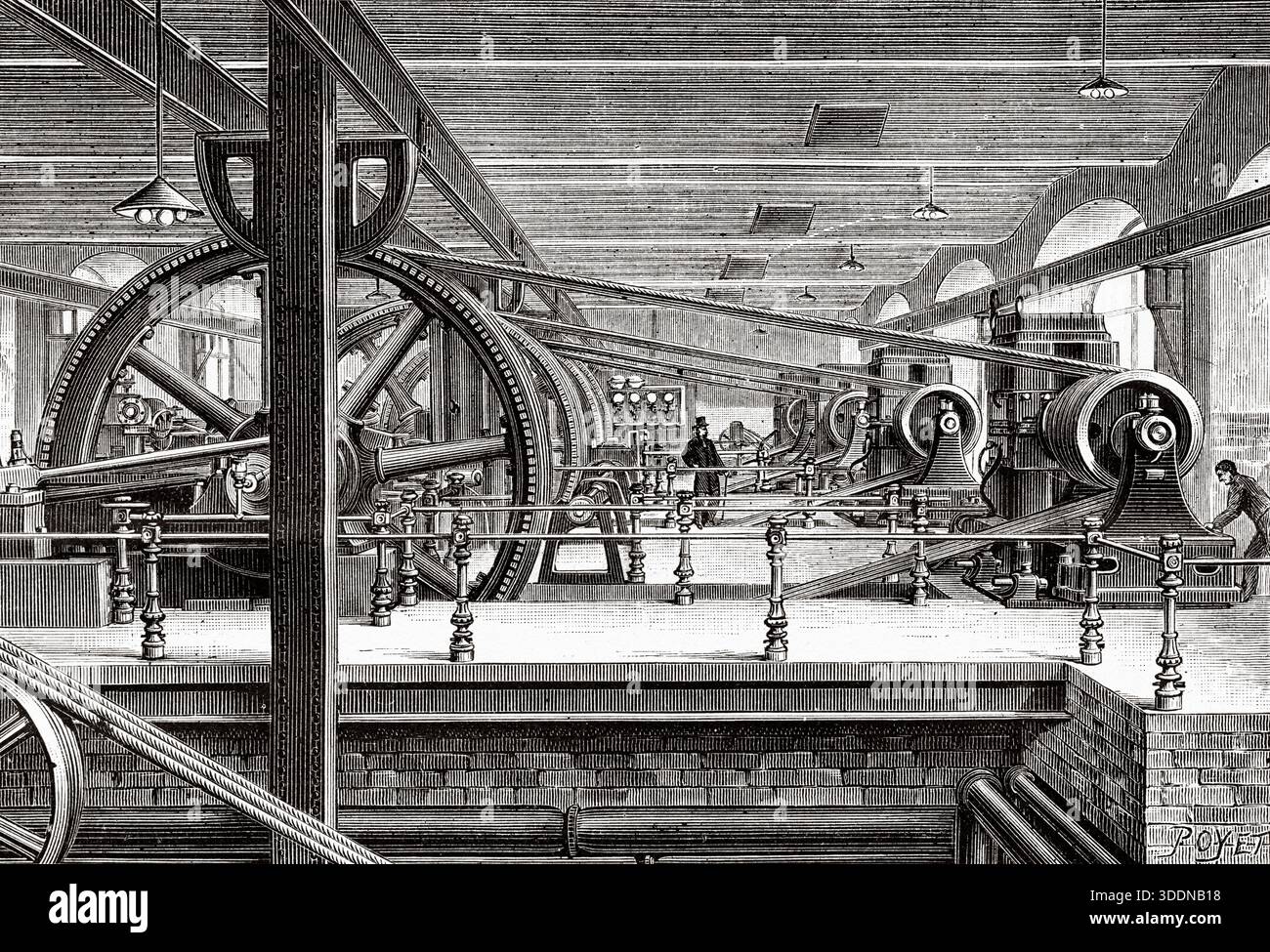 The central power station of the Liverpool Overhead Electric Railway ...