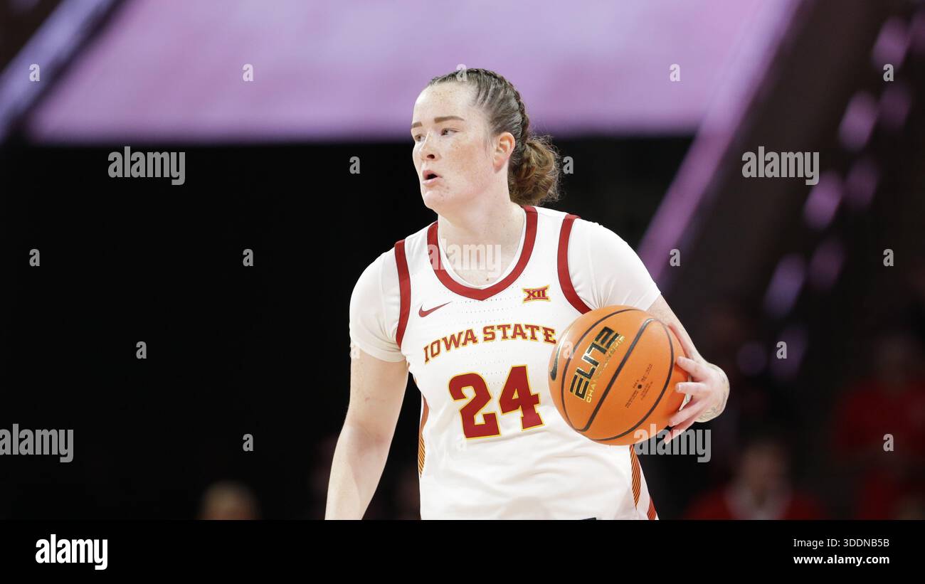 Iowa State forward Addy Brown during an NCAA basketball game against ...