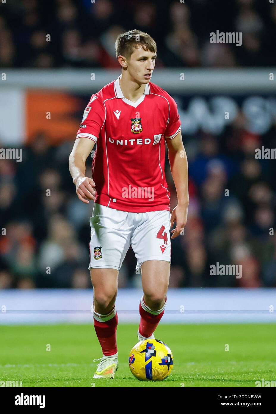 Wrexham's Max Cleworth during the Sky Bet Championship match at the ...