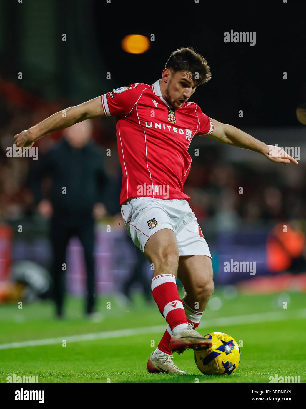 Wrexham’s Ryan Longman controls the ball during the Sky Bet ...