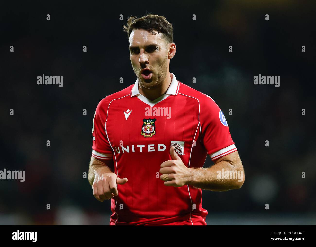 Wrexham’s Matthew James during the Sky Bet Championship match at the ...