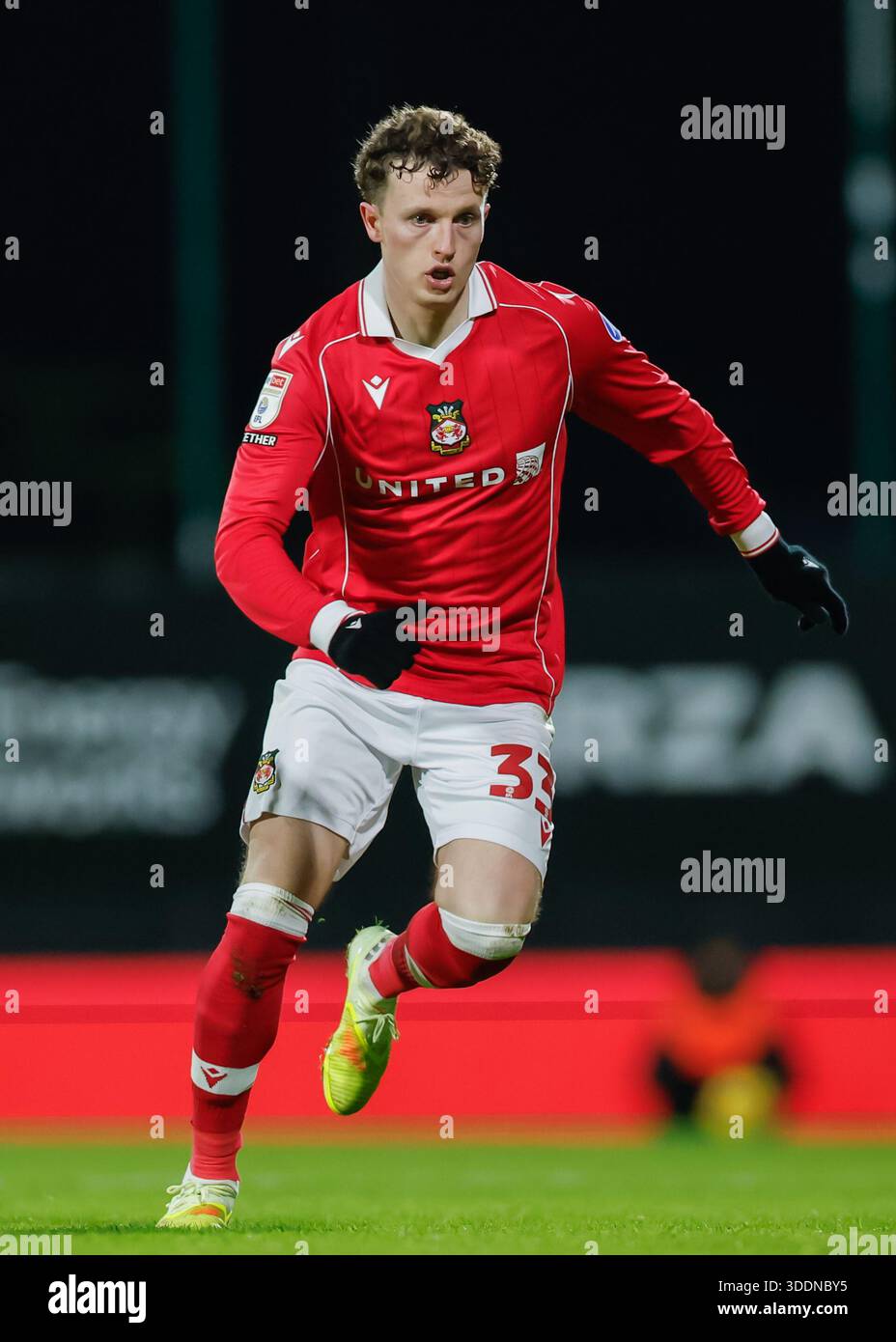 Wrexham’s Nathan Broadhead during the Sky Bet Championship match at the ...